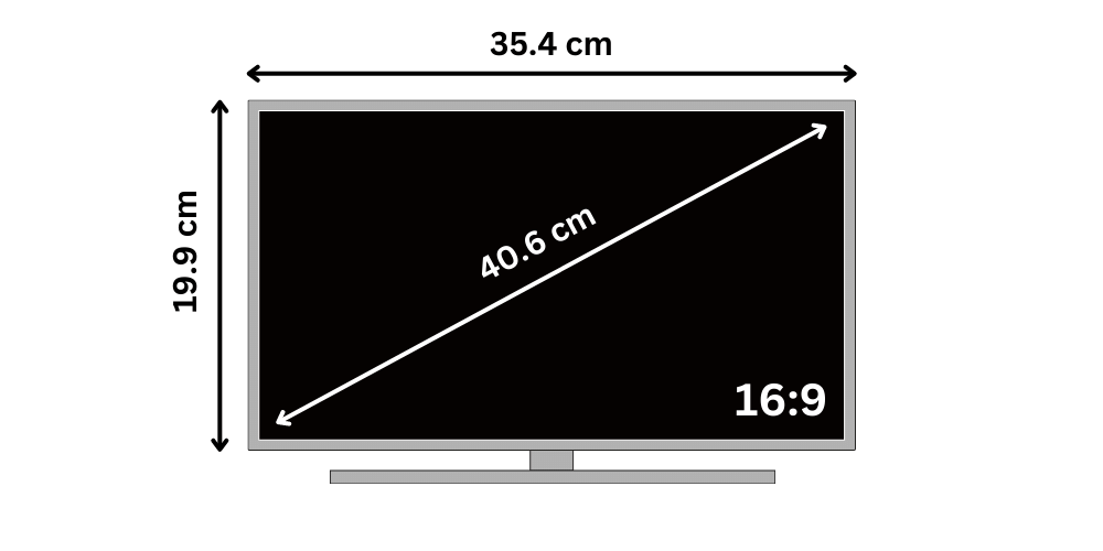 16 Inch TV Dimensions Television Size Length Width