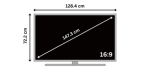 58 Inch TV Dimensions | Television Size, Length, Width